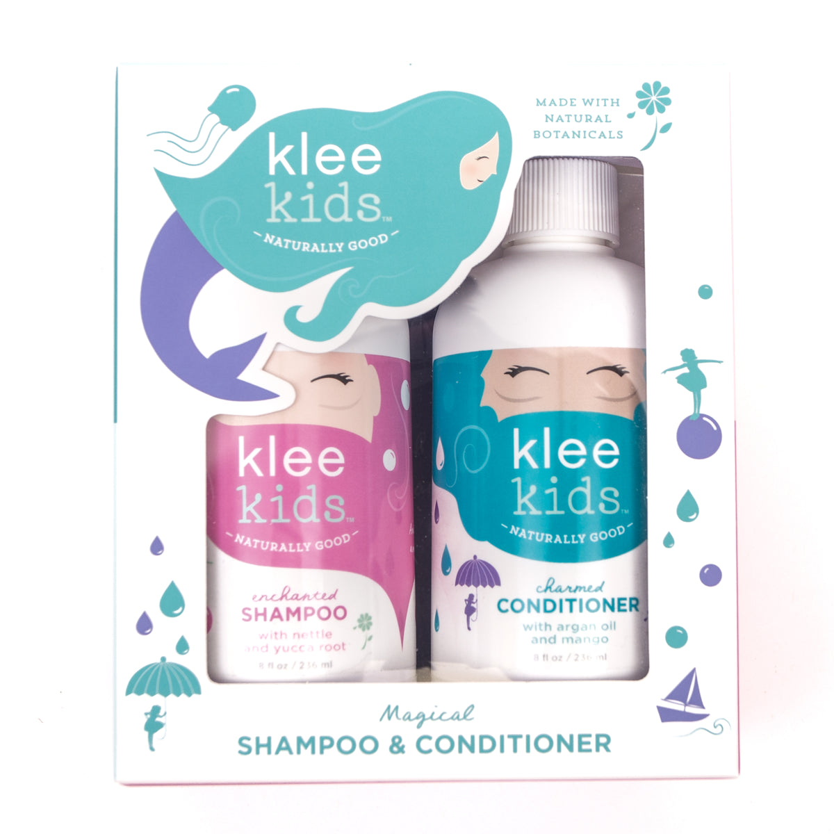 Klee Kids Enchanted Shampoo and Charmed Conditioner Gift Set, 8oz each ...